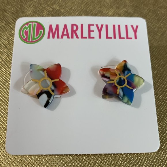 Marleylilly | Jewelry | Marleylilly Cute Colorful Flower Earrings ...